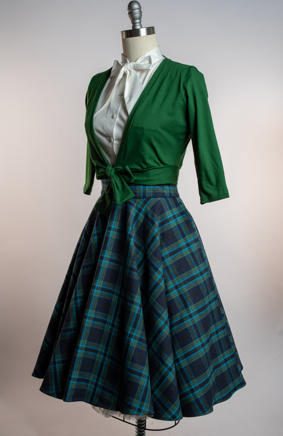 Haute Circle Skirt - Flannel, Blue & Teal Plaid – Windward Country